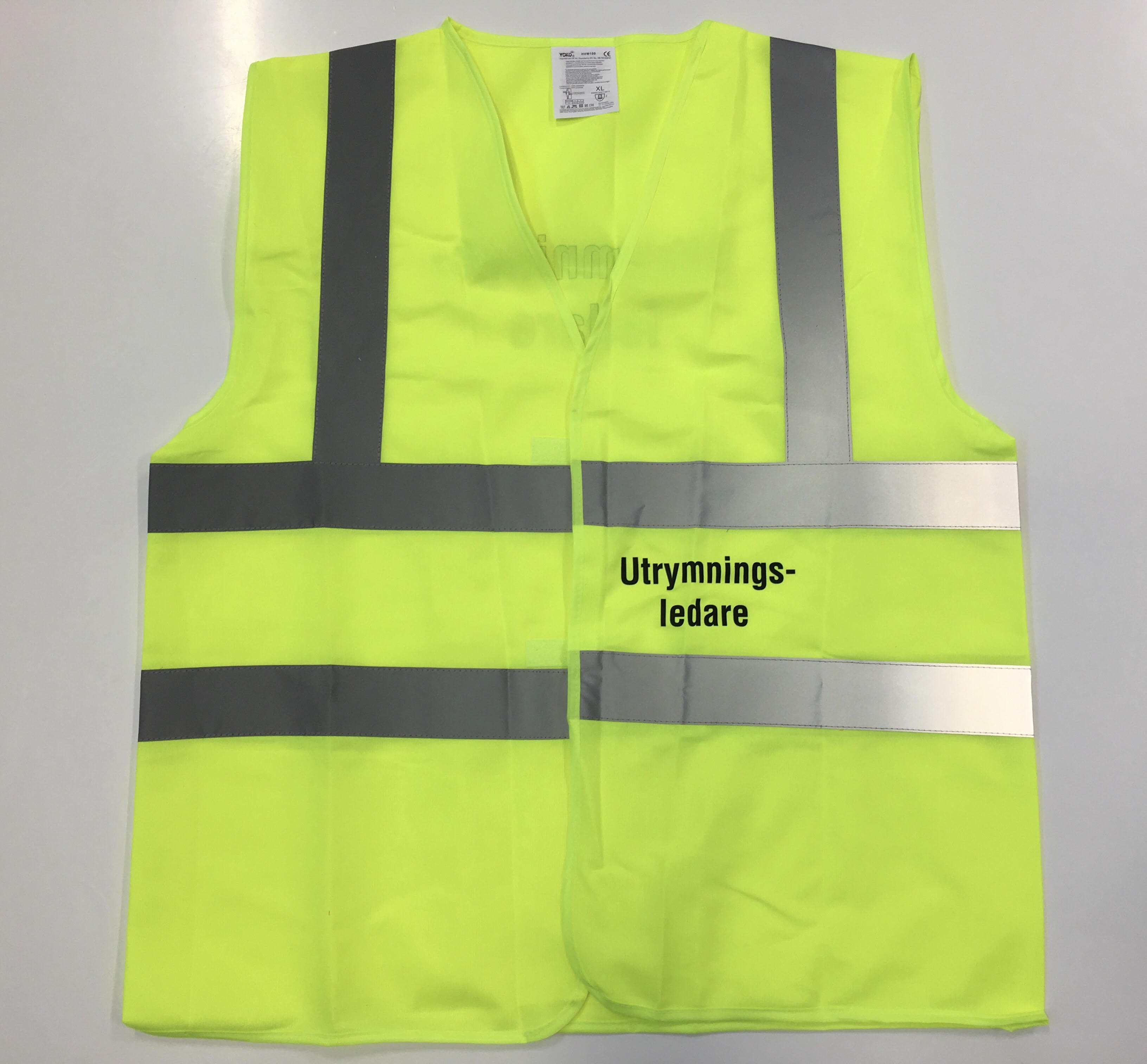 Gul utrymningsledarväst | Köp utrymningsväst här - Brandfast