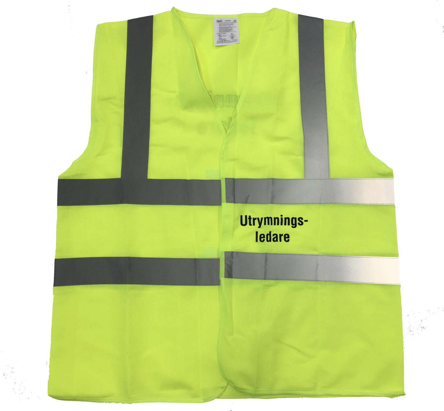 Gul utrymningsledarväst | Köp utrymningsväst här - Brandfast