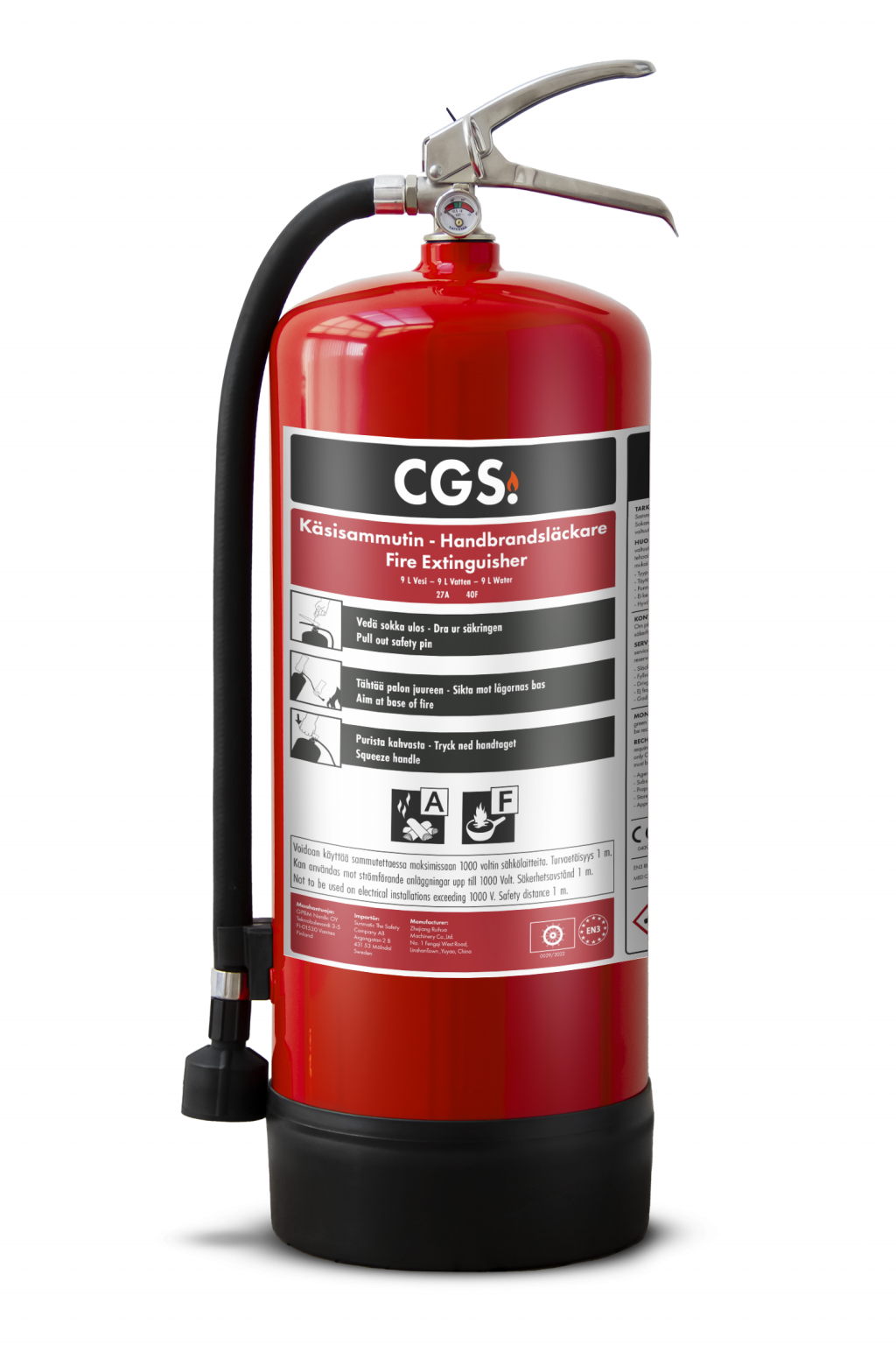 Vattensläckare 9 liter CGS water mist - Miljövänlig